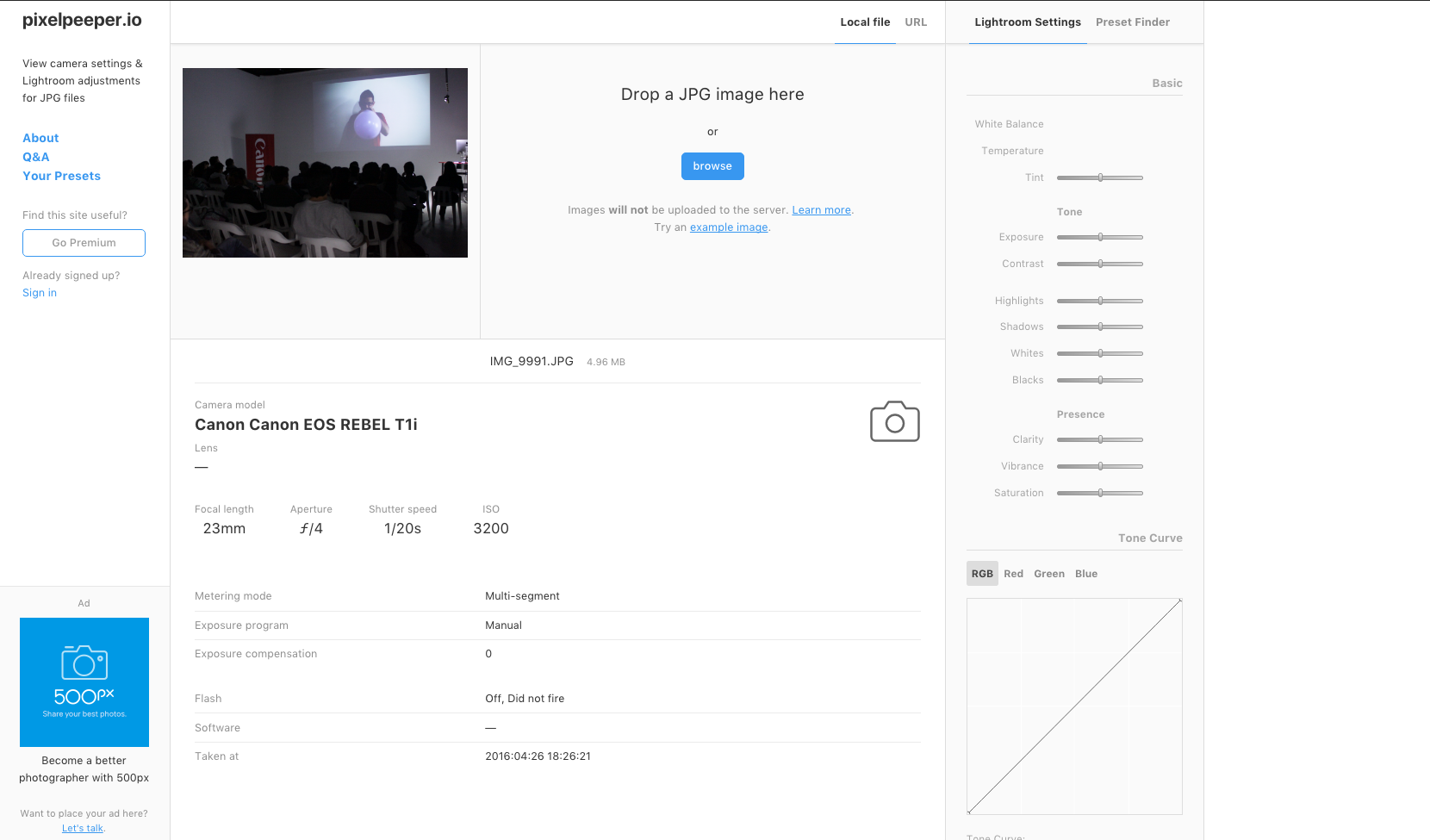 Mira cómo fue editada una fotografía con Pixel Peeper - Órbita Geek